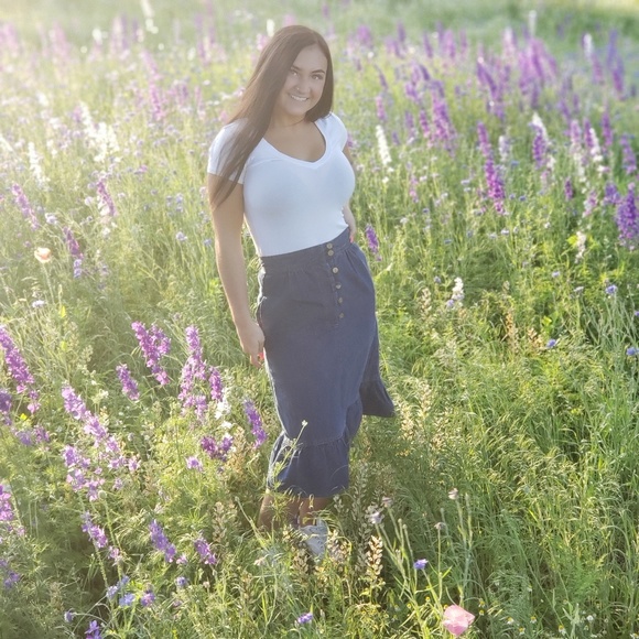 Skirts | Vintage Dark Denim Skirt Small Size 4 | Poshmark